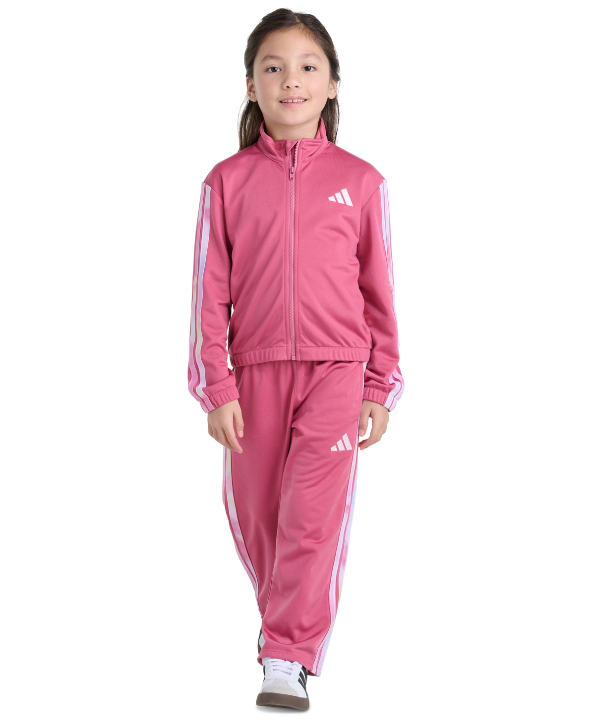 Click here for adidas Girls 2T-6X Long-Sleeve 3-Stripe Jacket and... prices