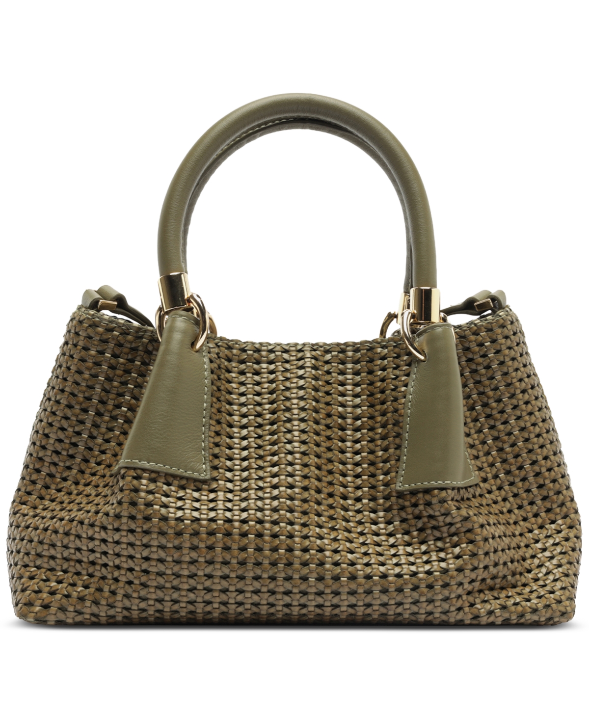 Click here for Arezzo Eva Medium Leather Tote Handbag - Military... prices