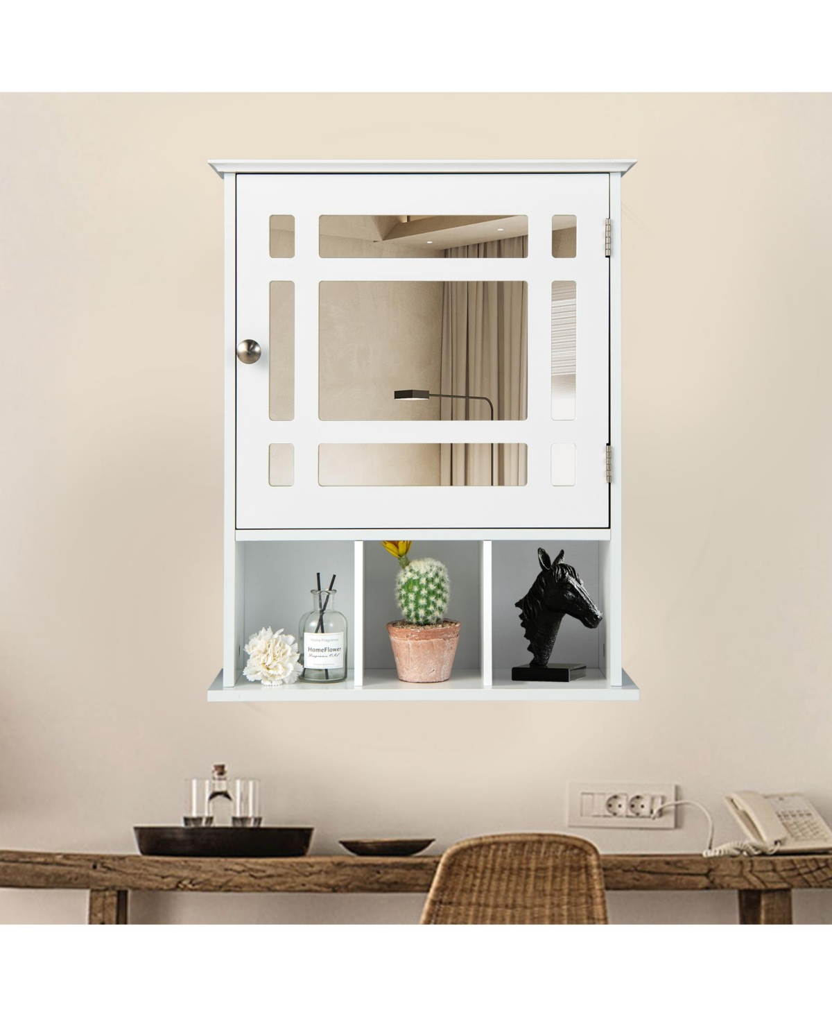 Click here for sumyeg Wall Mounted Bathroom Cabinet with Mirror S... prices
