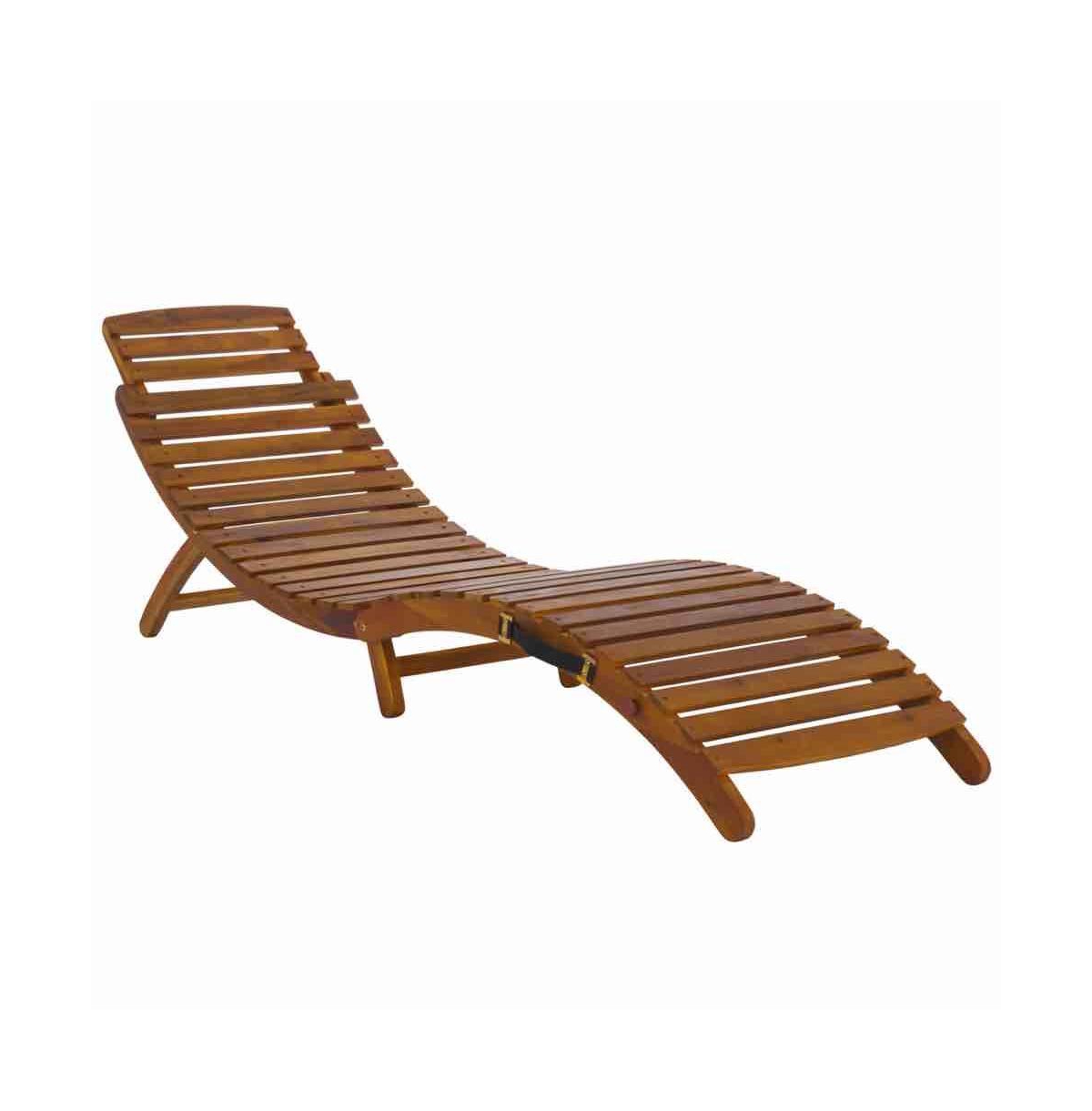 Click here for Augusta Home Fanty Folding Sunlounger - Teak prices