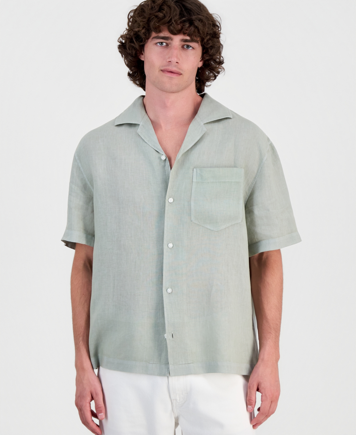 Click here for Hugo by Hugo Boss Mens Exolino Short-Sleeve Linen... prices