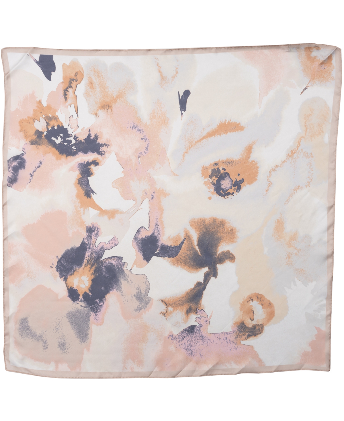 Click here for Vince Camuto Ink Blooms Square Scarf - Soft Neutra... prices