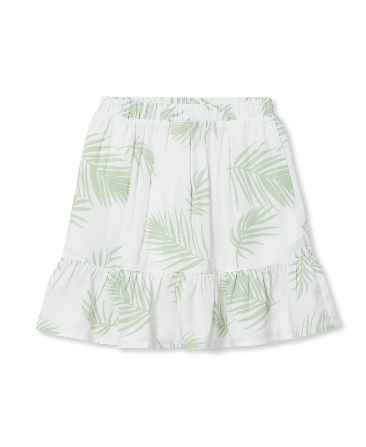 Click here for Lands End Girls Breezy Woven Skort - Green palm le... prices