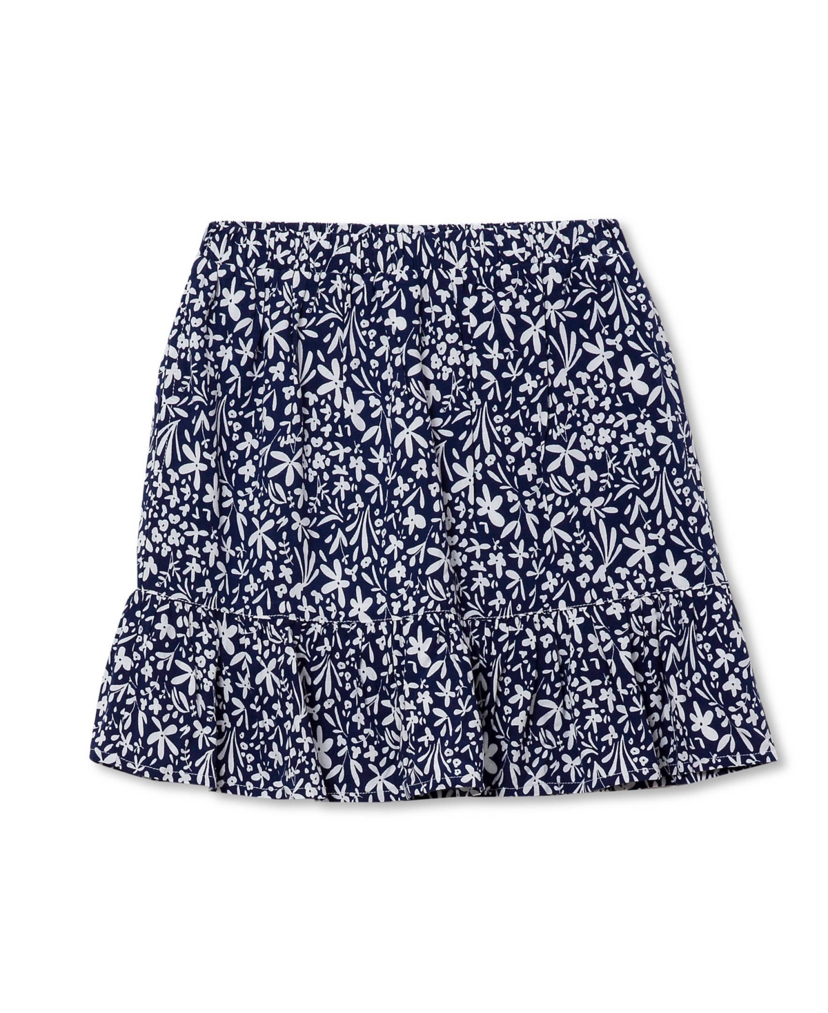 Click here for Lands End Girls Breezy Woven Skort - Navy ditsy fl... prices