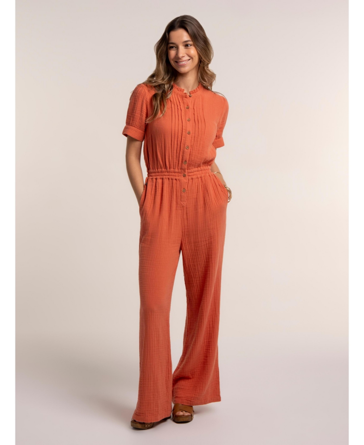 Click here for Brakeburn Womens Angra Jumpsuit - Rust prices