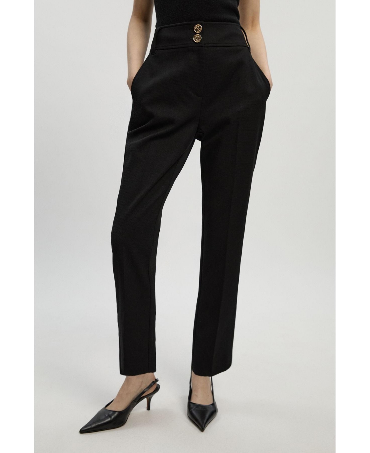 Click here for Karen Millen Womens Textured Stretch Straight Leg... prices
