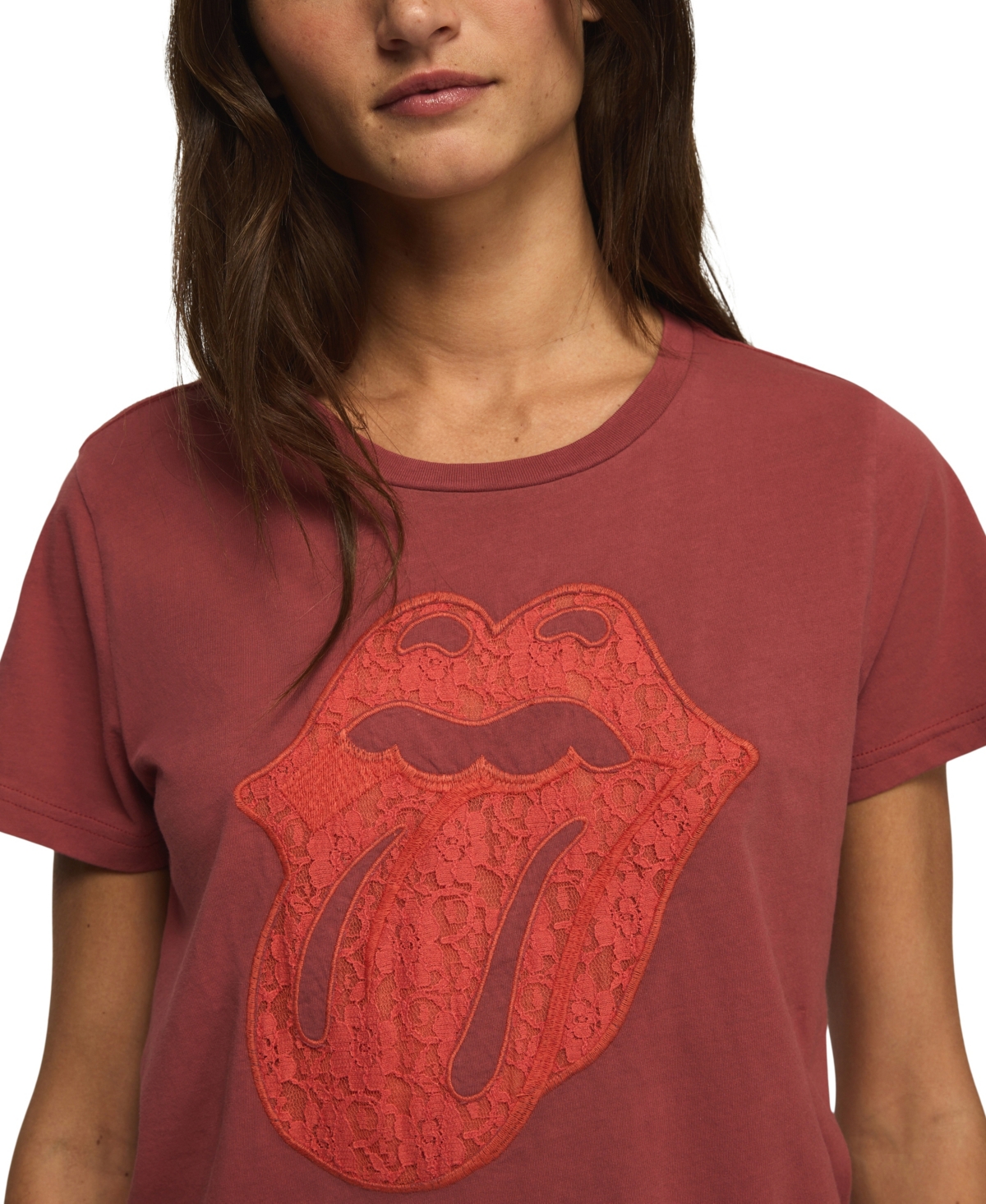 Click here for Lucky Brand Womens Rolling Stones Tongue Motif Cre... prices