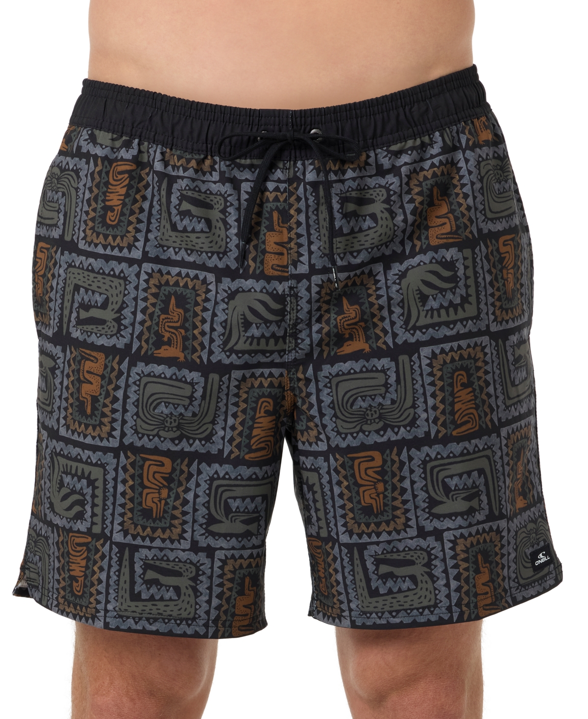 Click here for ONeill Mens Hermosa Printed Swim Trunks - Black prices