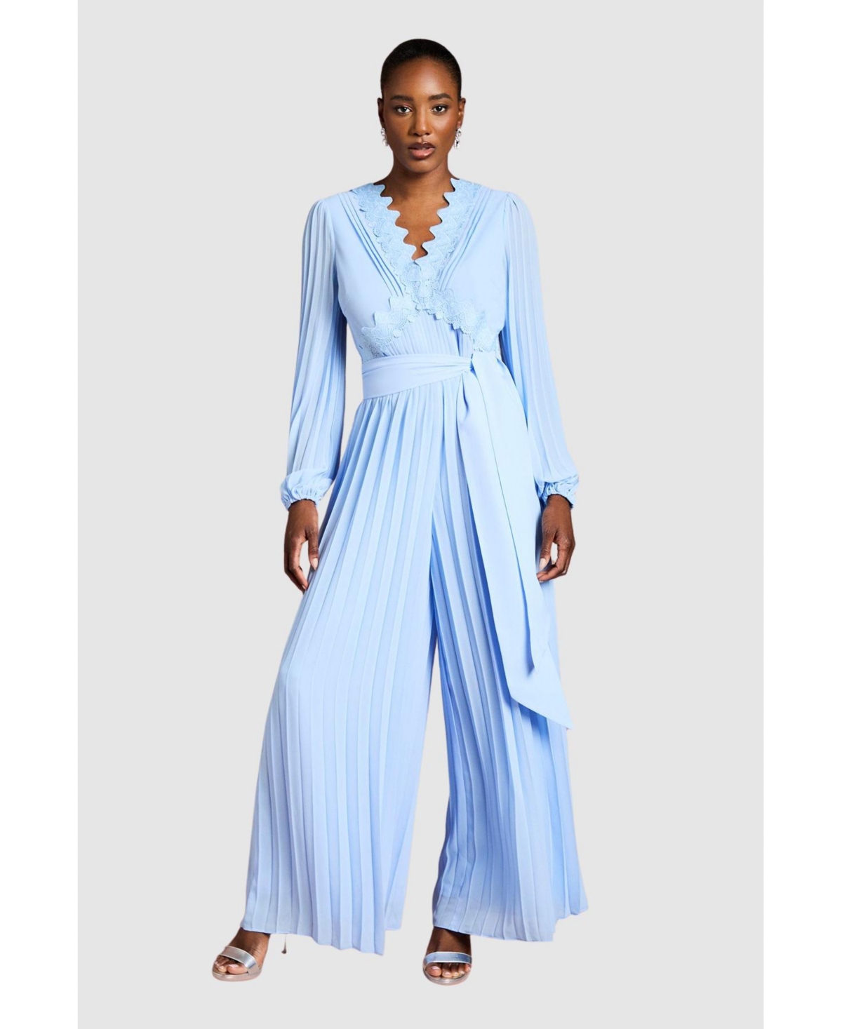Click here for Coast Womens Pleated Leg Tie Waist Jumpsuit - Corn... prices