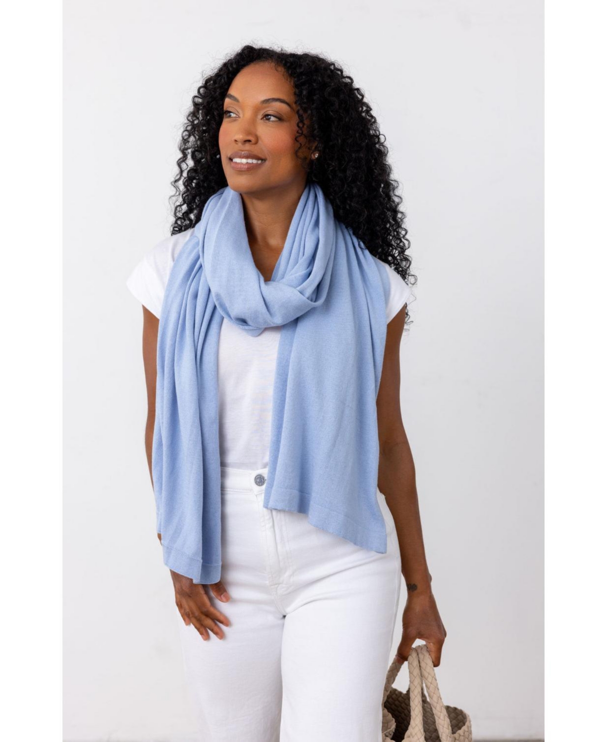Click here for The Dreamsoft Organic Cotton Travel Scarf - Blue s... prices