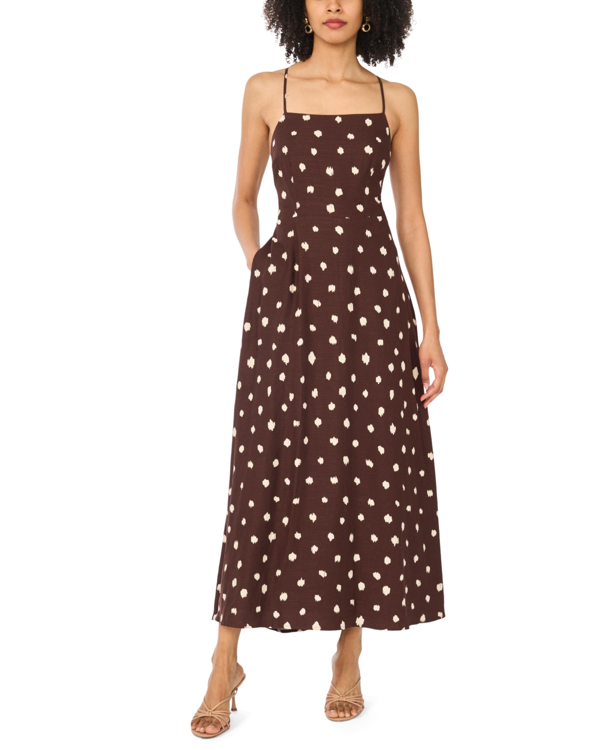 Click here for 1.state Womens Linen Blend Printed Maxi Dress - Ma... prices