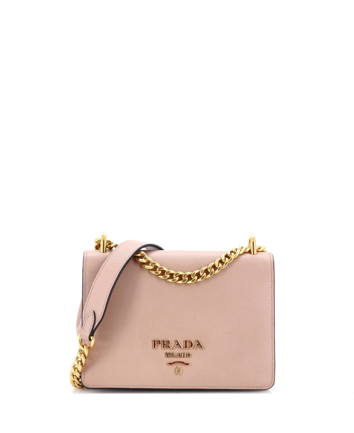 Click here for Pre-Owned Prada Small Chain Flap Bag Saffiano Leat... prices