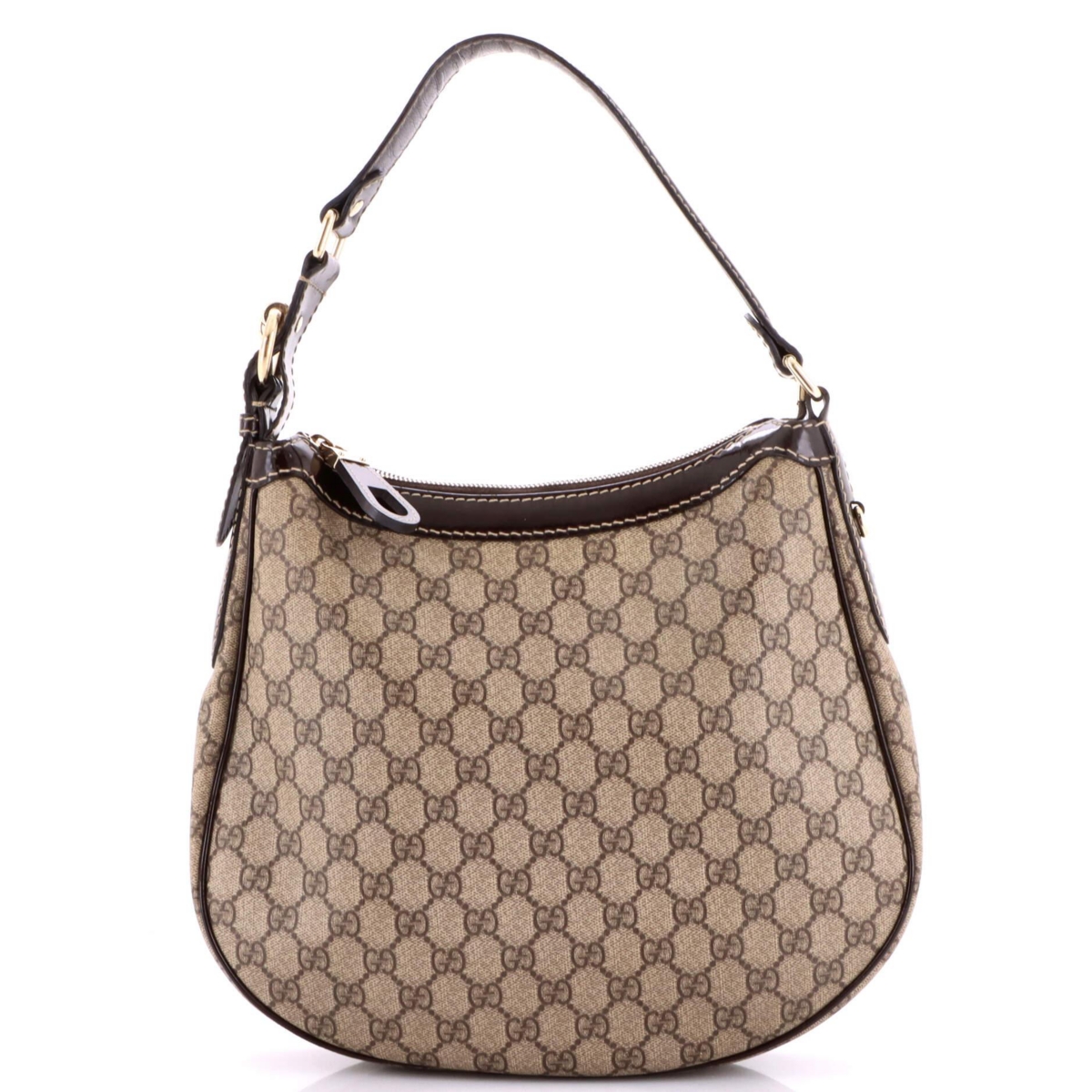 Click here for Pre-Owned Gucci Medium Belted Handle Zip Hobo Gg C... prices