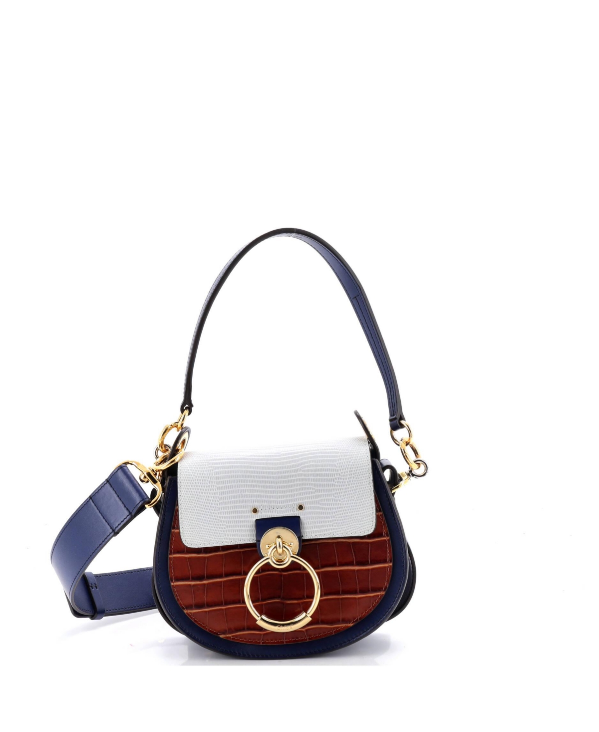 Click here for Pre-Owned Chloe Small Tess Bag and Embossed Leathe... prices