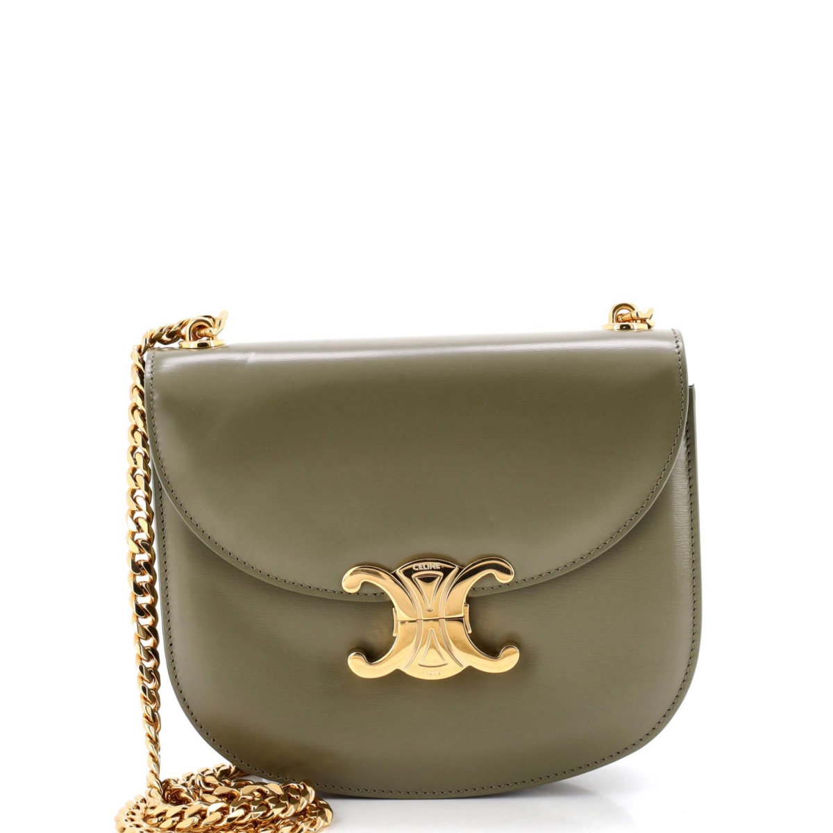 Click here for Pre-Owned Celine Triomphe Besace Clea Chain Flap B... prices