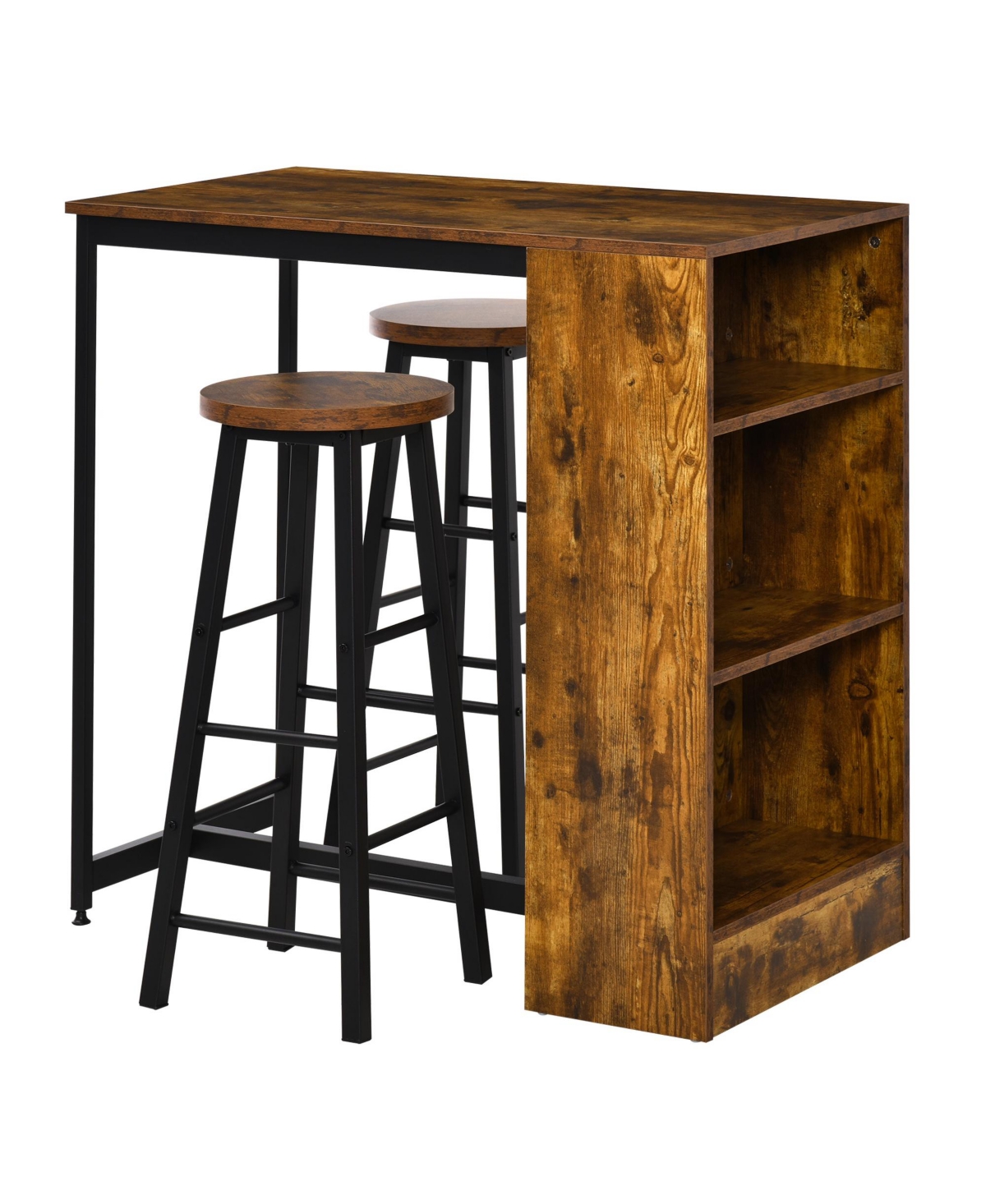 Click here for Homcom 3 Pc Counter Height Bar Table  Industrial K... prices