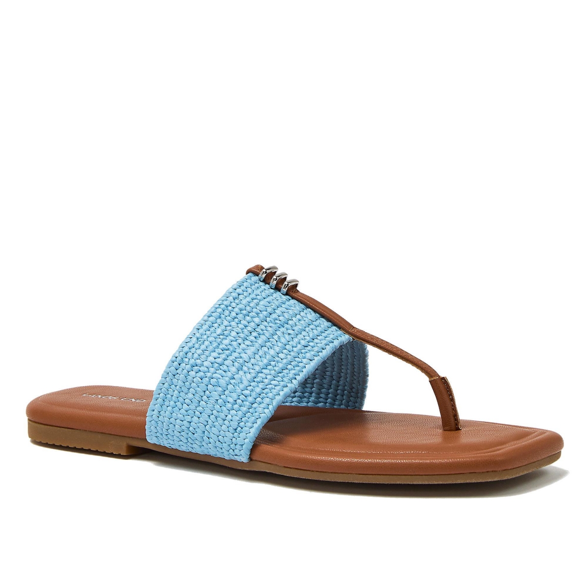 Click here for Lands End Womens Haven Stretch Raffia Sandals - Na... prices