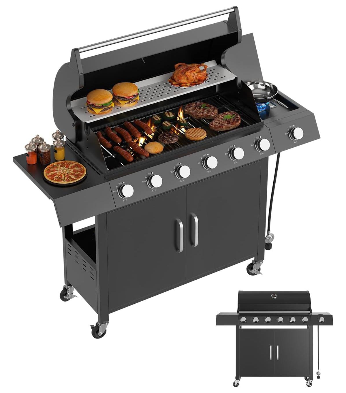 Click here for Xo 6-Burner Propane Gas Grill with Side Burner  Ca... prices