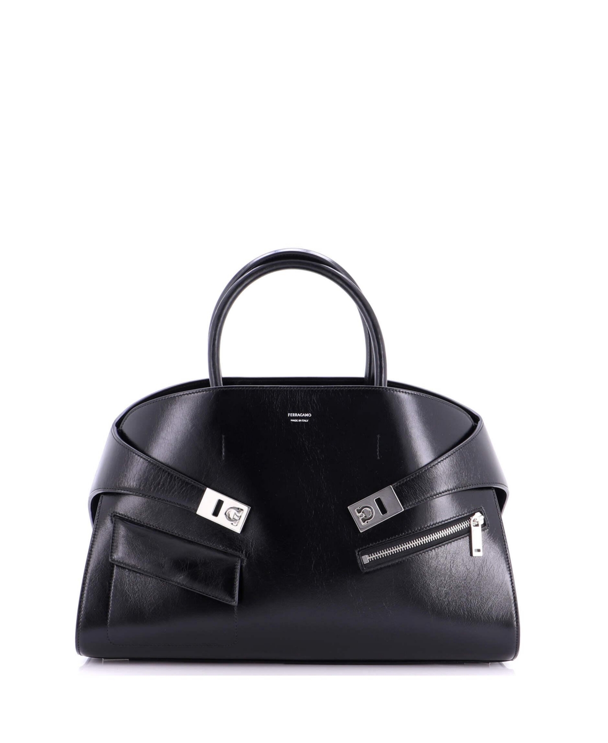 Click here for Pre-Owned Salvatore Ferragamo Large Hug Top Handle... prices