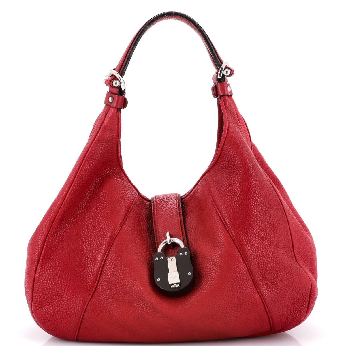Click here for Pre-Owned Loewe Large Calle Hobo Leather - Red prices