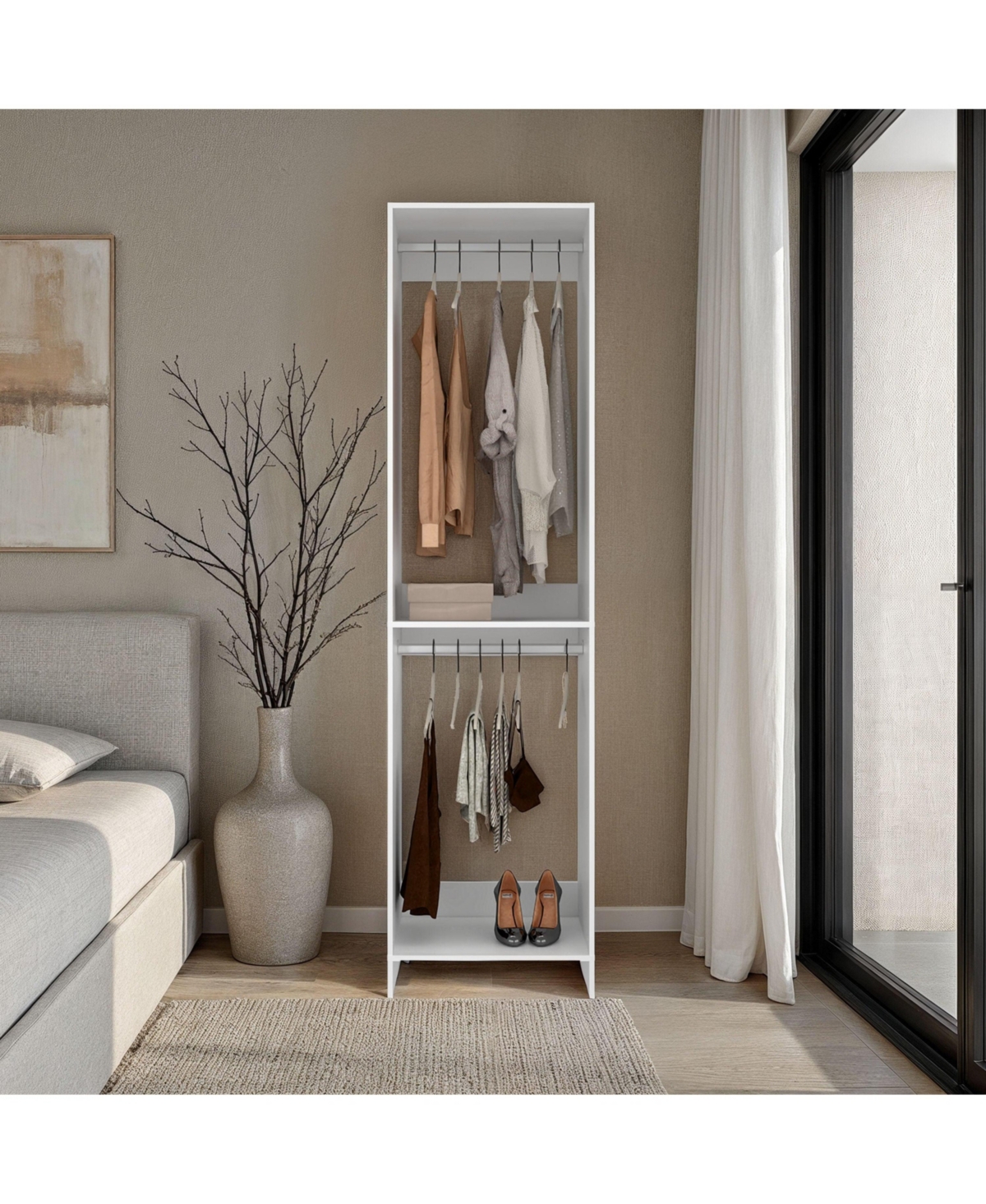 Click here for Depot E-Shop Dover Closet  2 Shelves - White prices