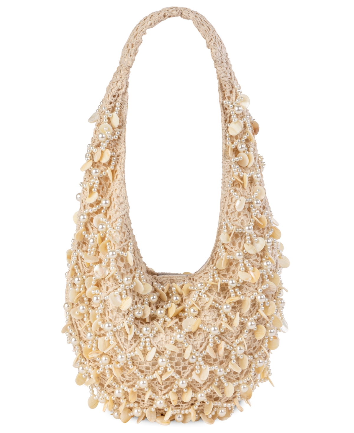 Click here for Sam Edelman Ariel Knit Medium Hobo Handbag - Natur... prices