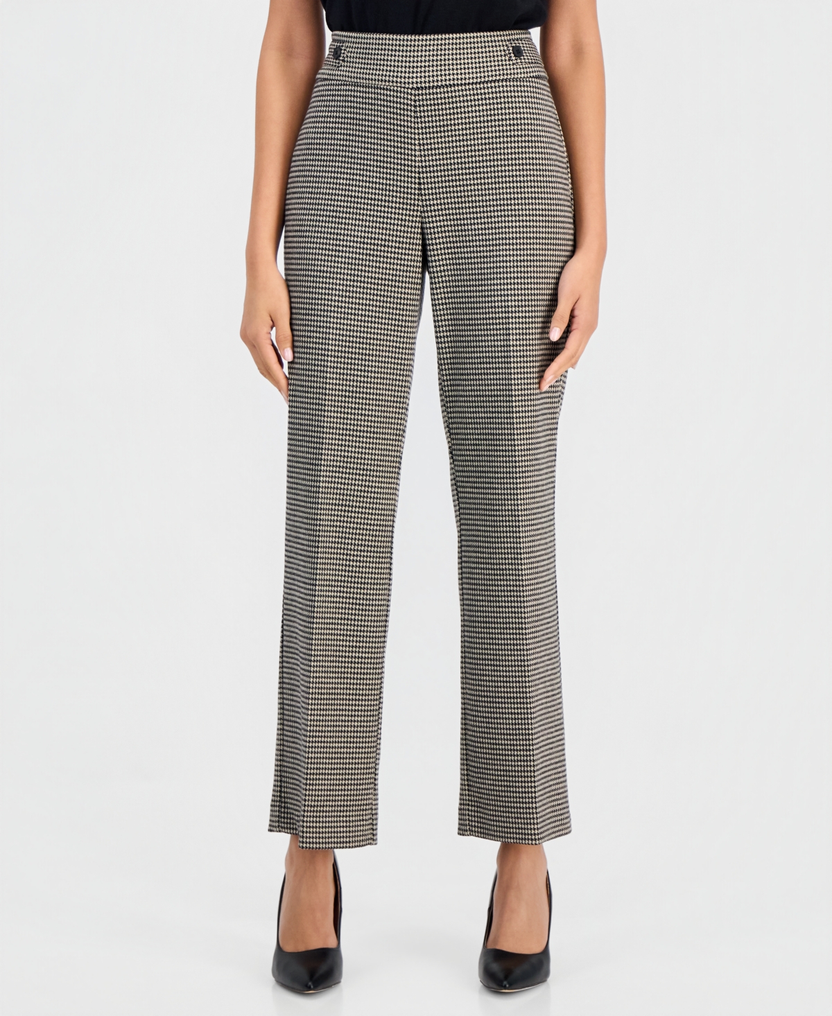 Click here for Anne Klein Essentials Petite Houndstooth Pull-On M... prices