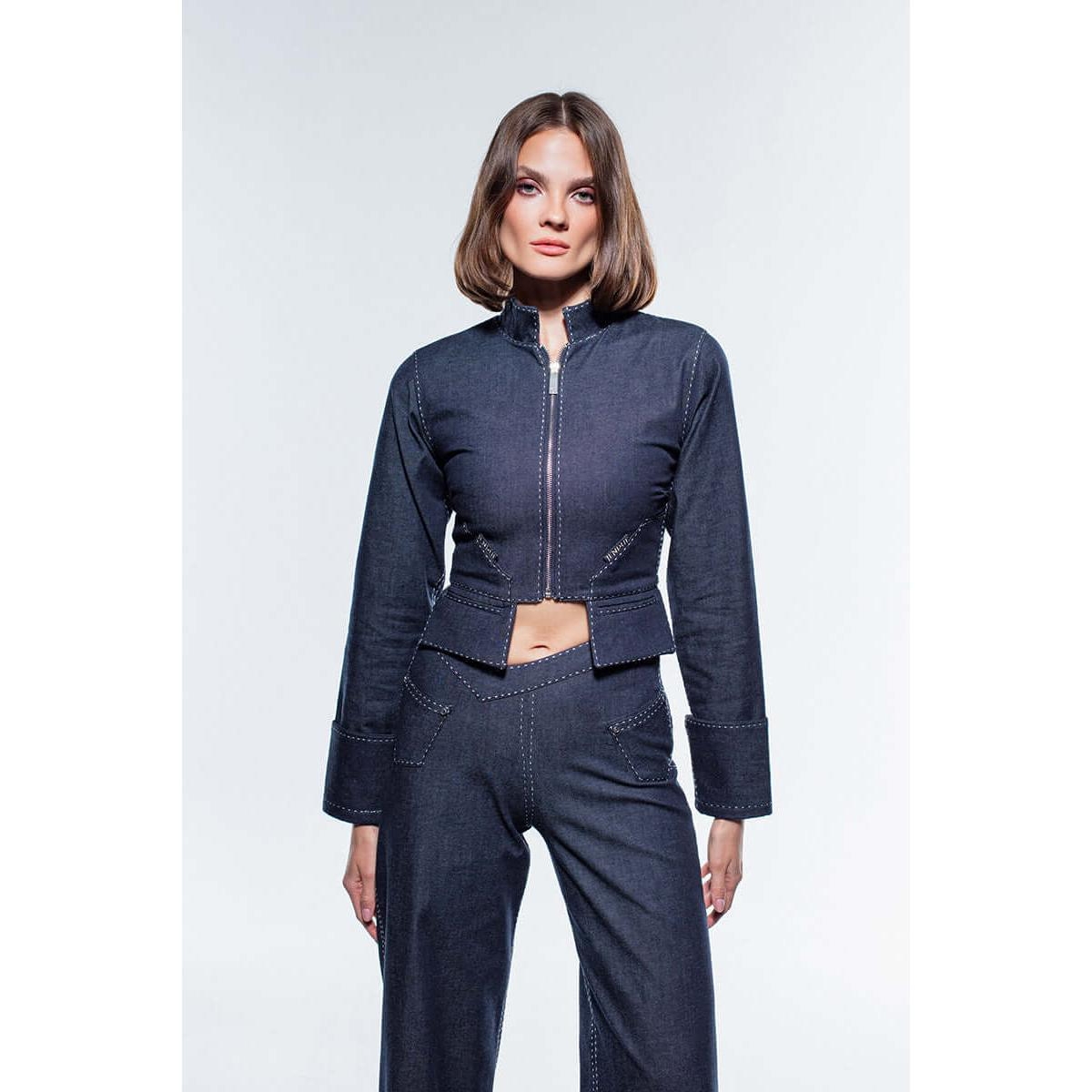 Click here for Jendue Womens Noble Denim Jacket - Navy prices