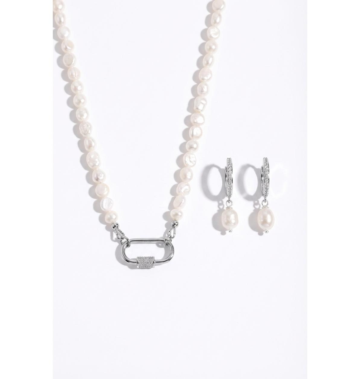 Click here for Joey Baby Baroque Pearl Silver-Tone Stainless Stee... prices
