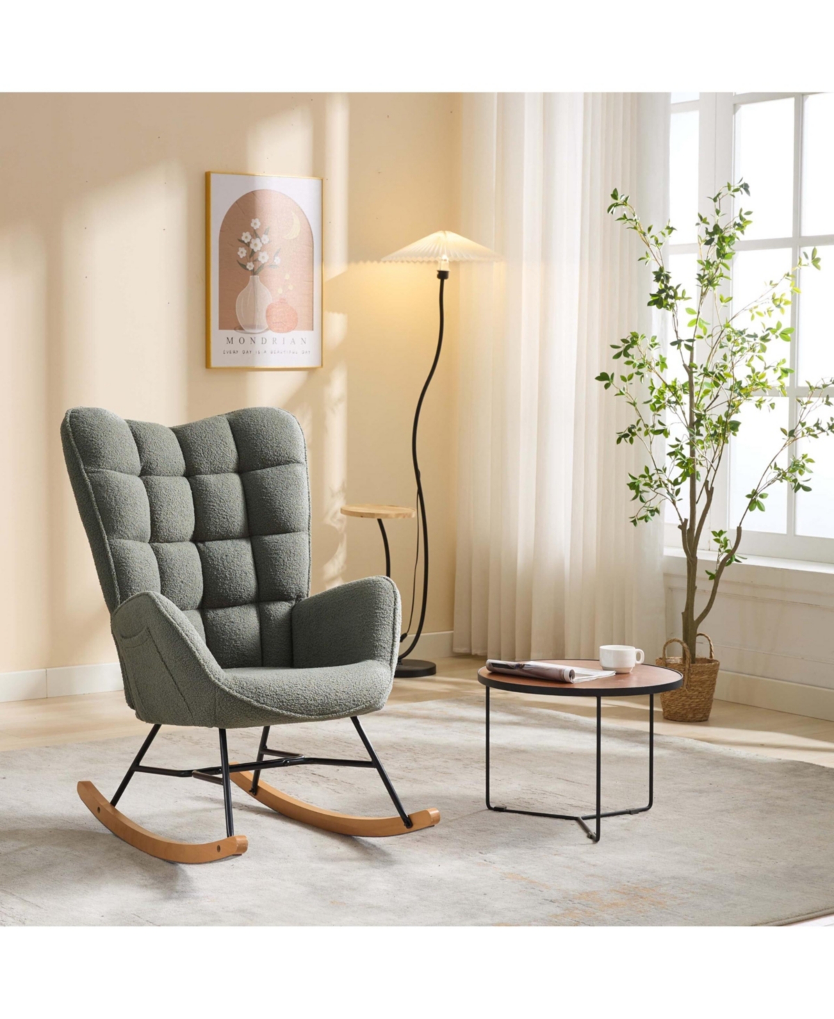 Click here for gaomon TeddyVelvet Rocking Armchair  Rocking Teddy... prices