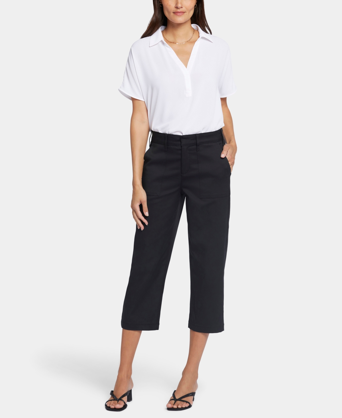 Click here for Nydj Womens High-Rise Straight-Leg Utility Pants -... prices
