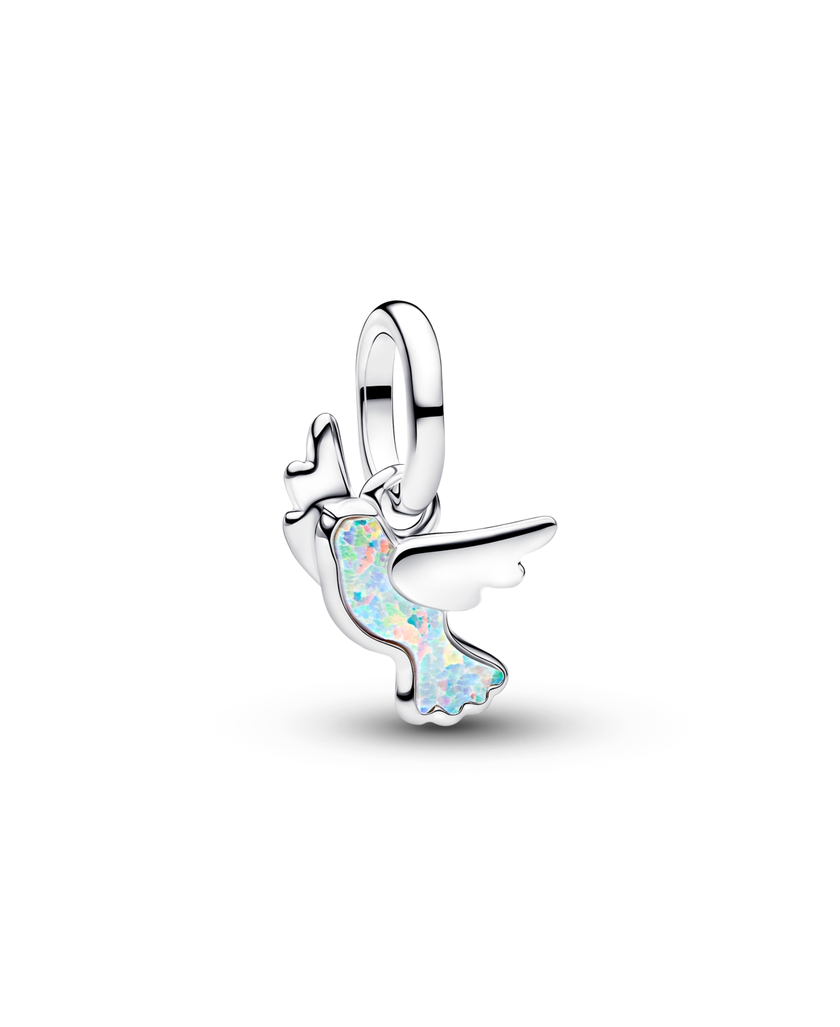 Click here for Pandora White Dove Mini Dangle Charm - Sterling Si... prices