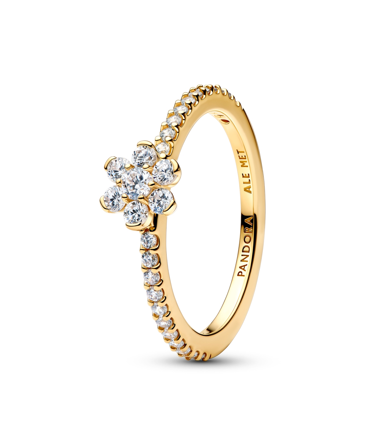 Click here for Pandora Sparkling Flower Ring - Gold Plated prices