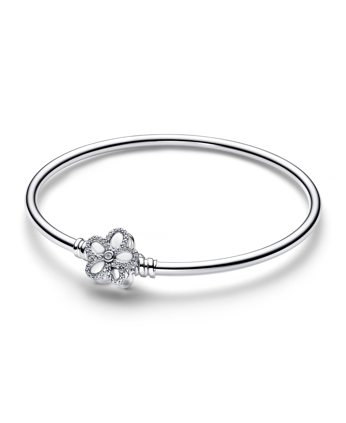 Click here for Pandora Pave Flower Bangle - Sterling Silver prices