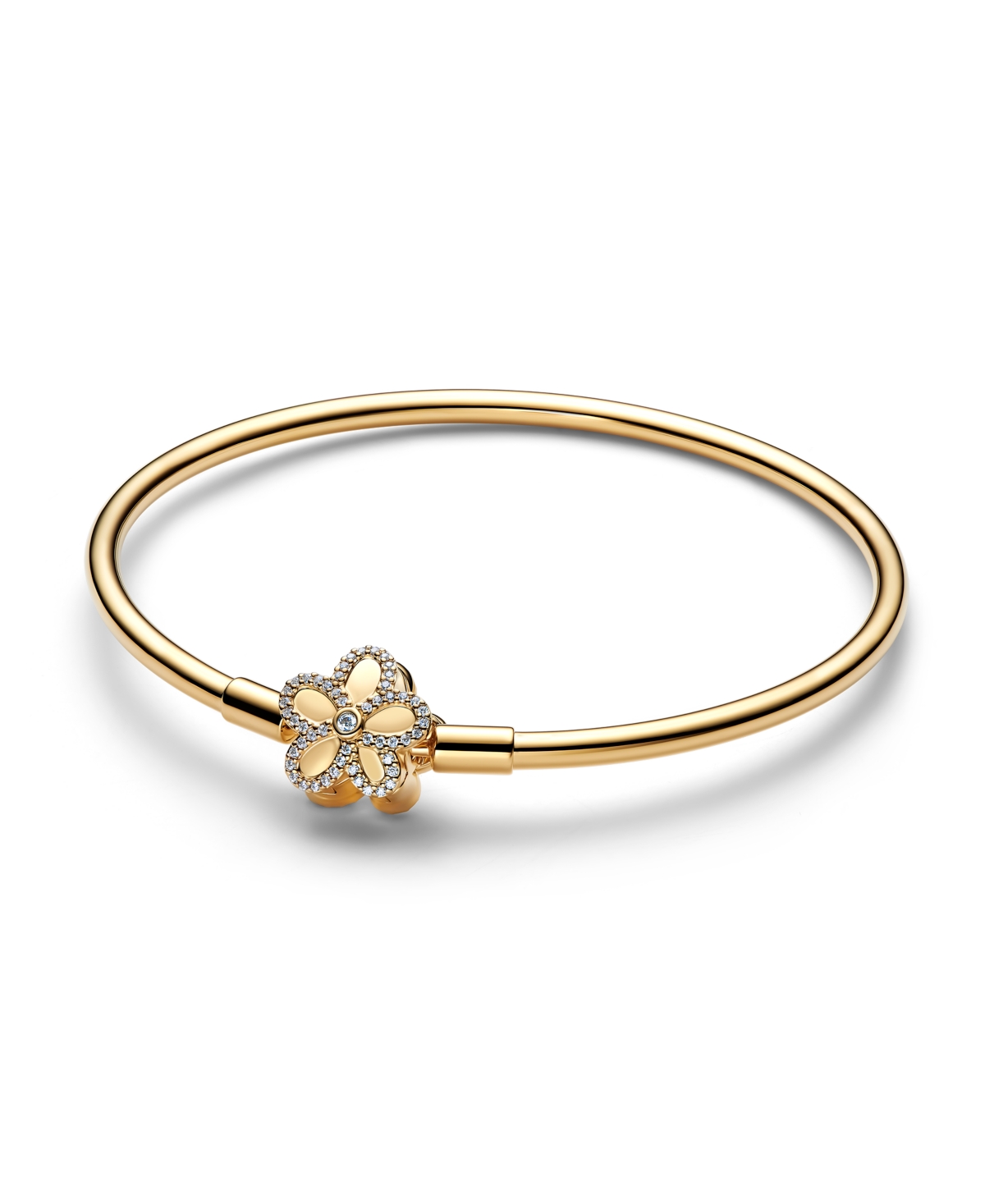 Click here for Pandora Pave Flower Bangle - Gold Plated prices