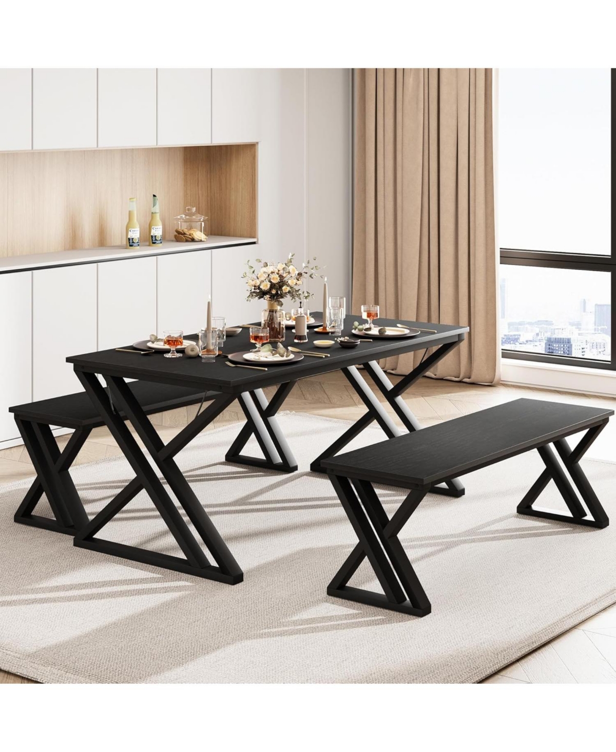 Click here for gaomon 4-Person Space-Saving Dining Table Set with... prices