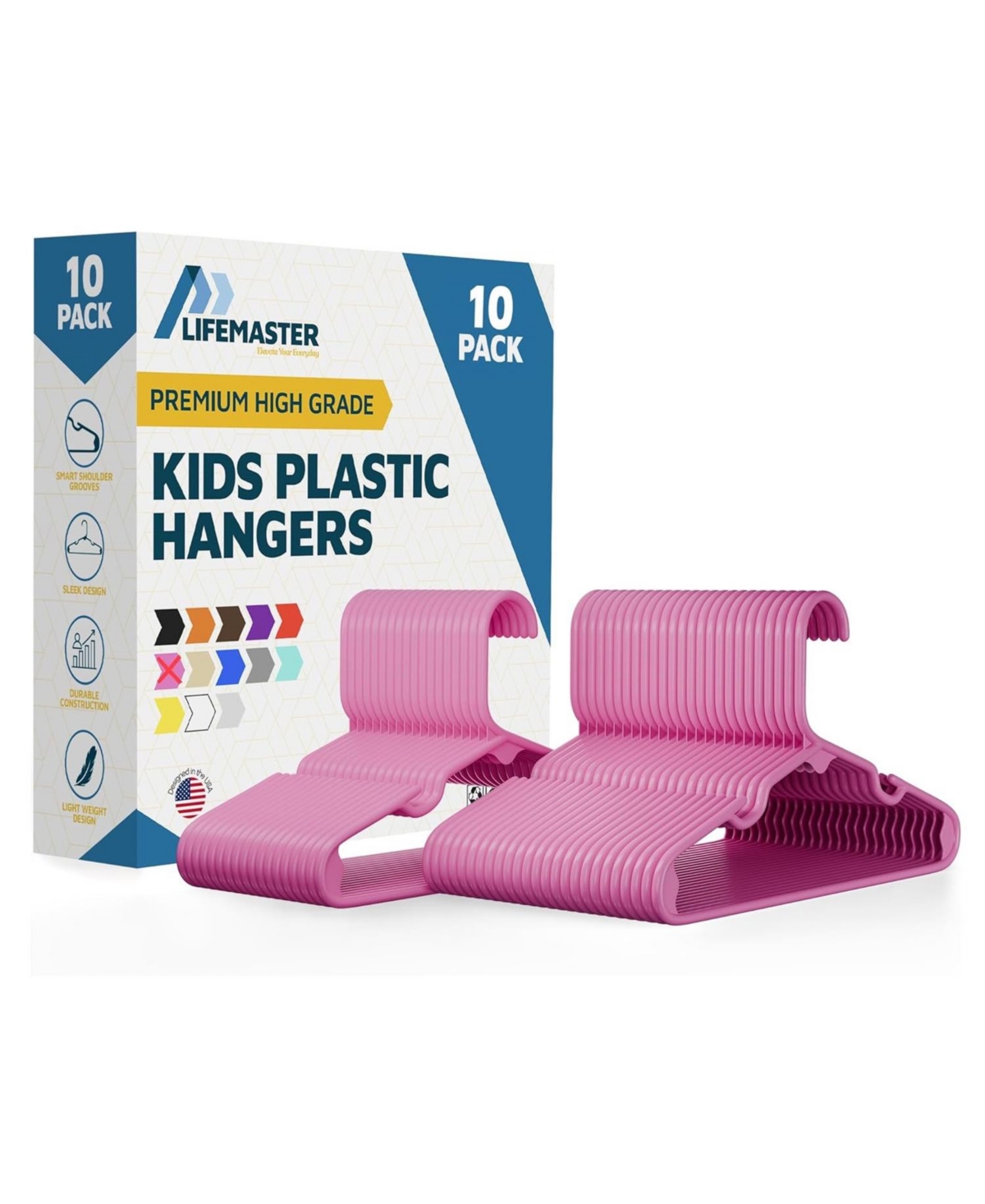 Click here for Lifemaster Kids Plastic Hangers  11.6  with should... prices