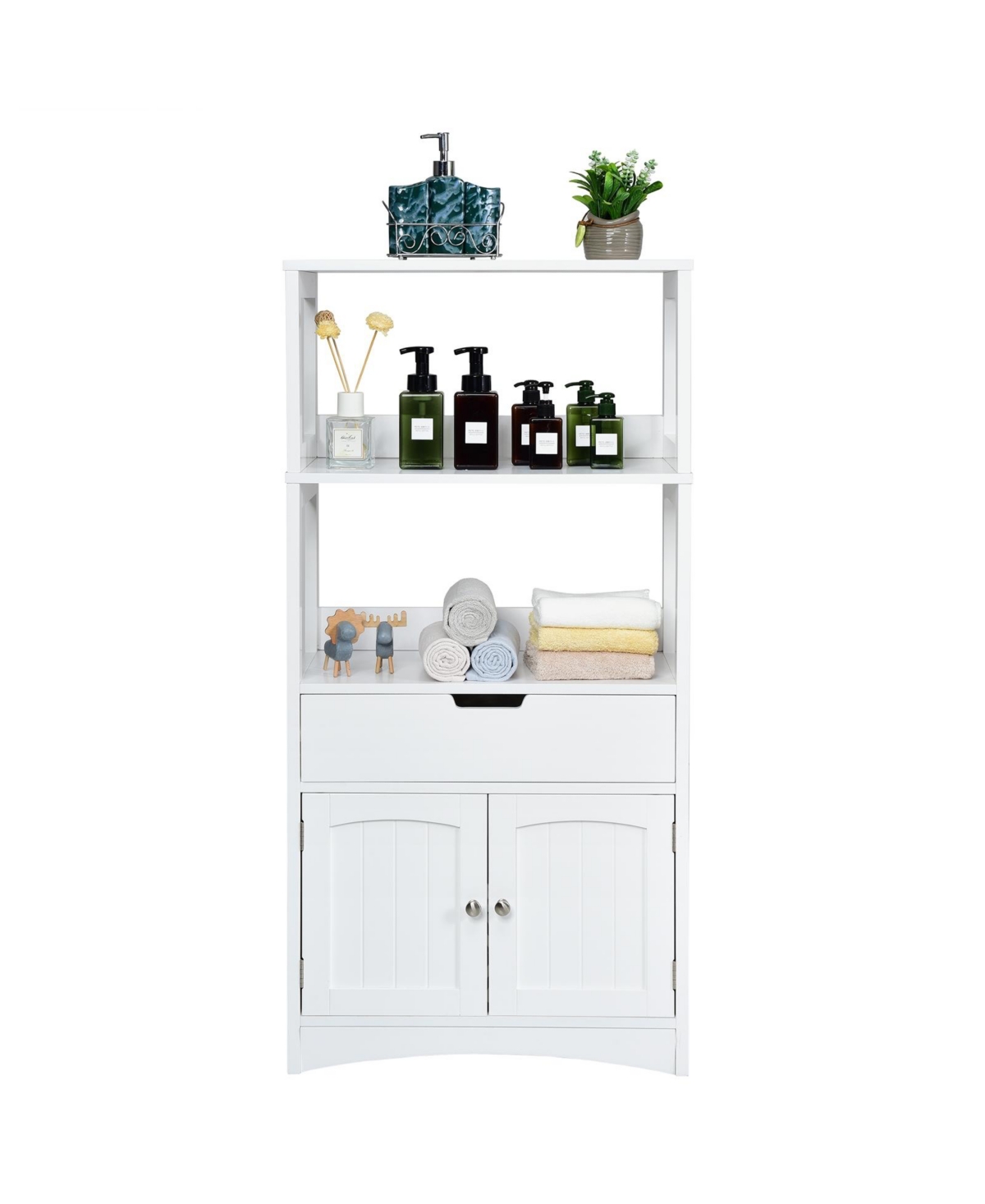 Click here for sumyeg Bathroom Floor Storage Cabinet with Drawer... prices