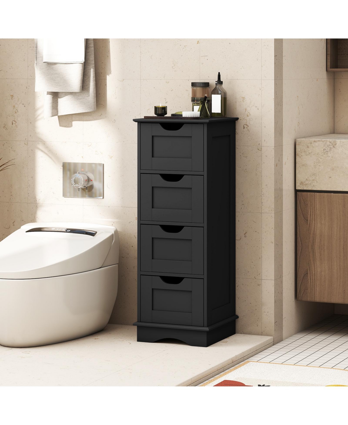 Click here for sumyeg Bathroom Storage Cabinet with Cutout Handle... prices