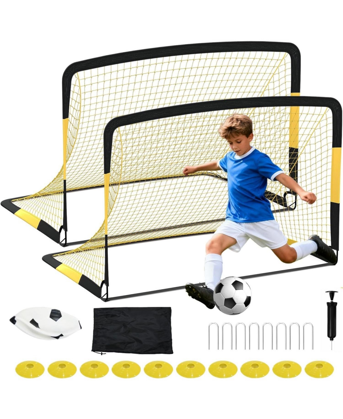 Click here for Xo 5-in-1 Soccer Goal Portable Steel Frame Soccer... prices