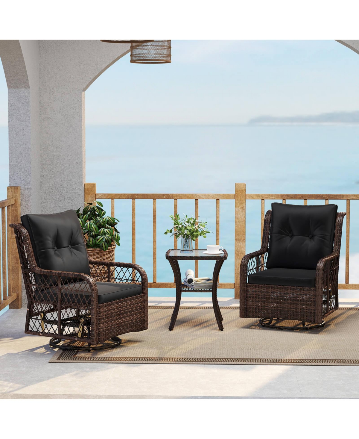 Click here for Costway 3 Pcs Patio Furniture Set with 2-Tier Side... prices