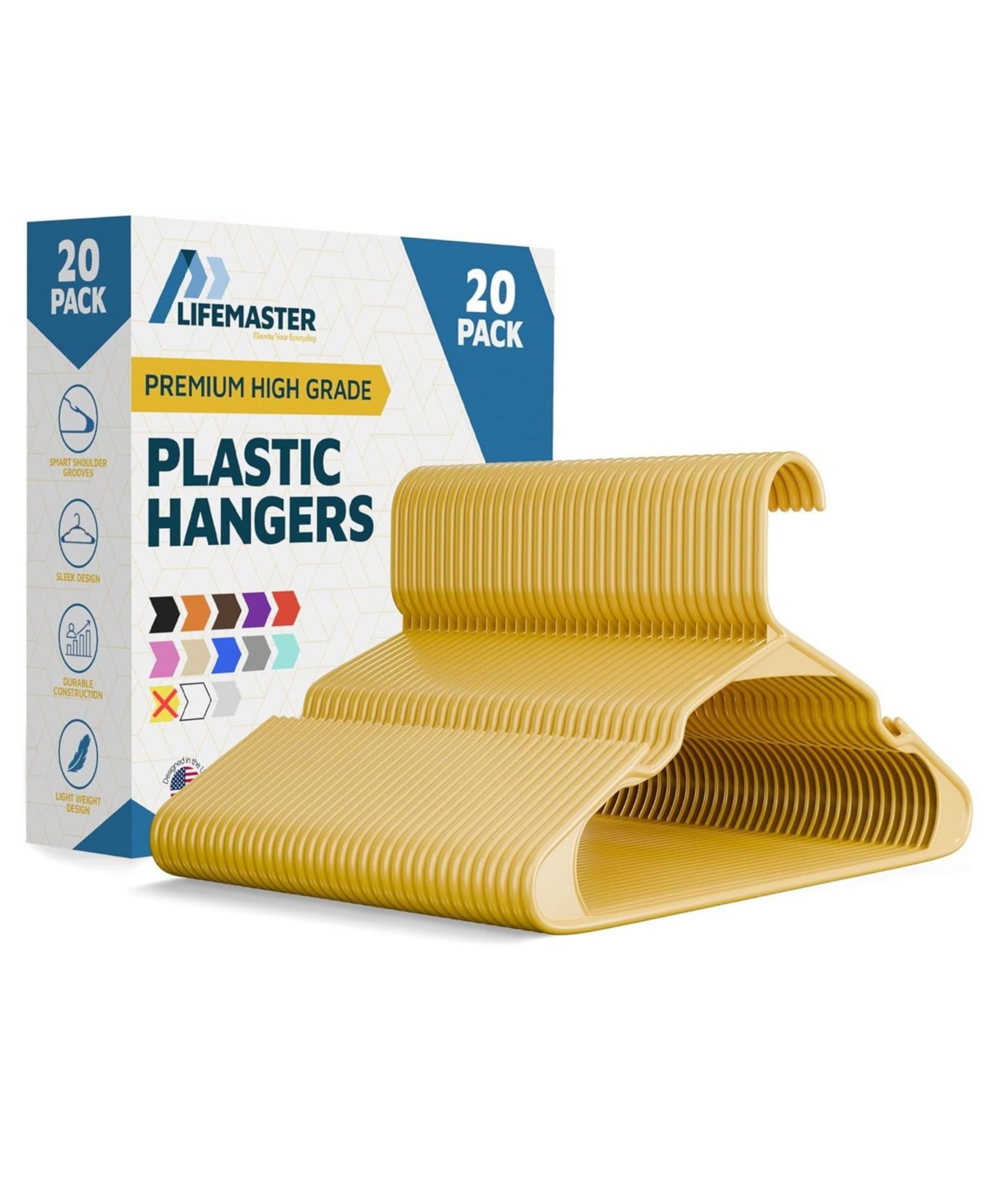 Click here for Lifemaster heavy-duty plastic hangers for clothes... prices