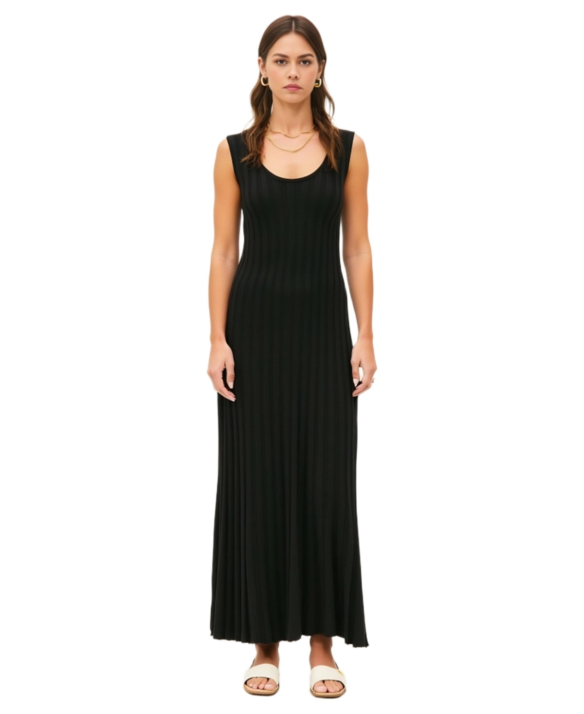 Click here for Modenaire Womens Sleeveless Ribbed Knit Scoop Neck... prices