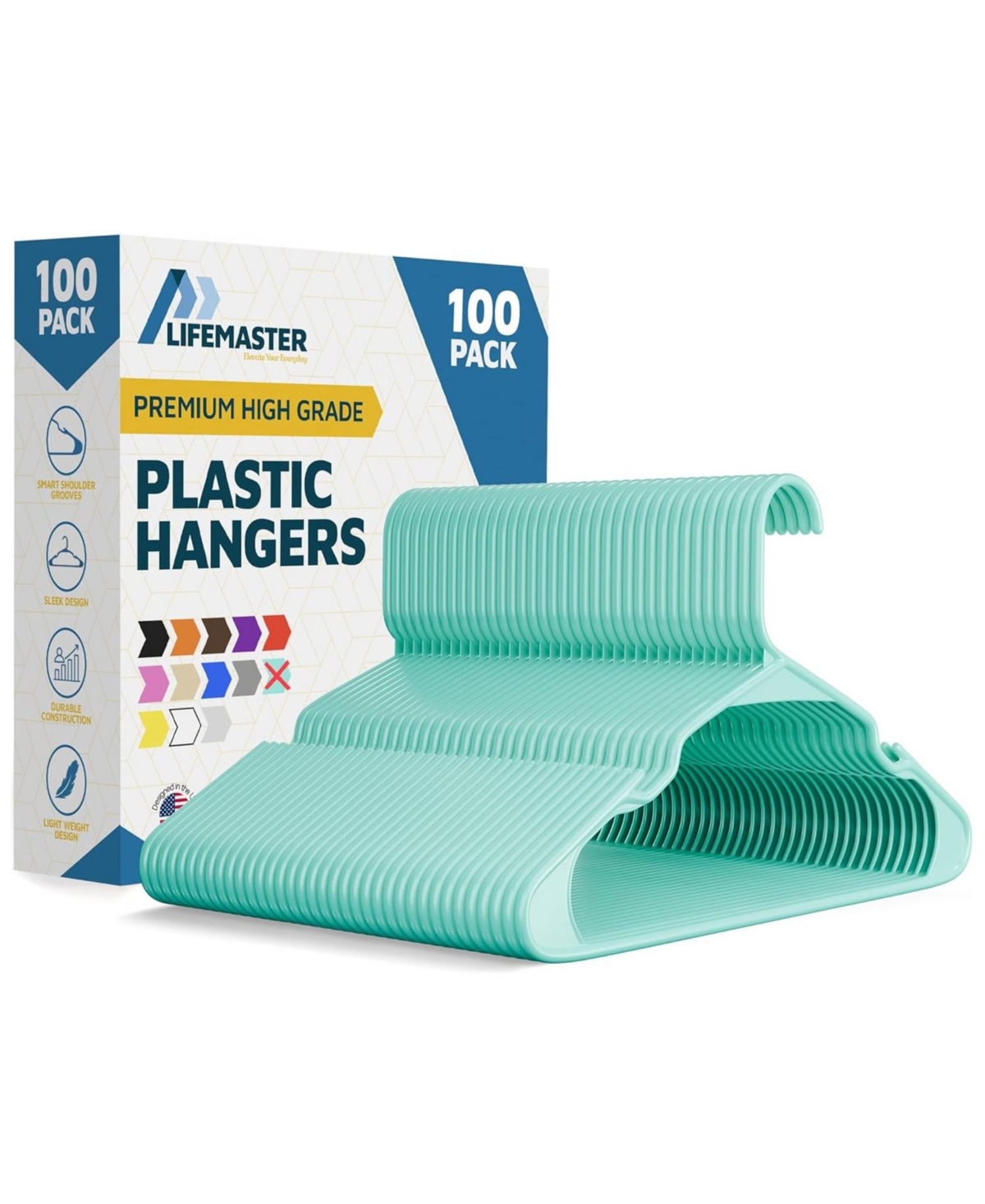 Click here for Lifemaster Heavy-duty plastic hangers with non-sli... prices