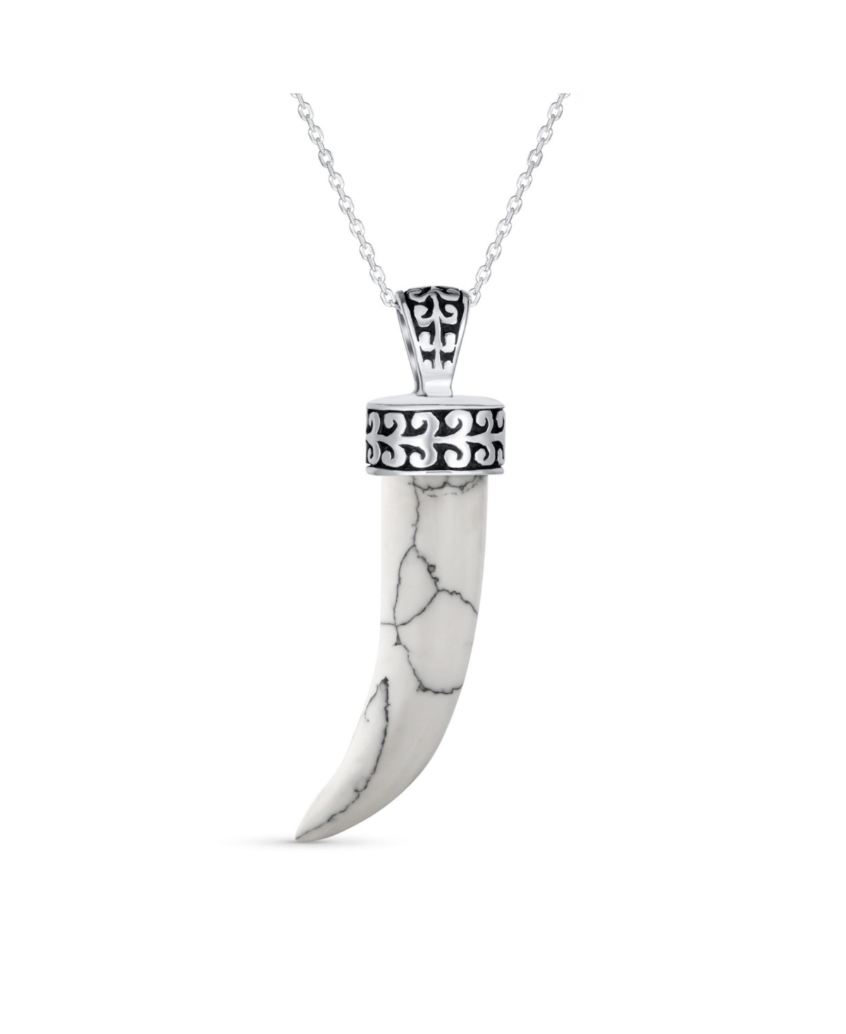 Click here for Bling Jewelry Tooth Amulet Onyx Howlite Turquoise... prices