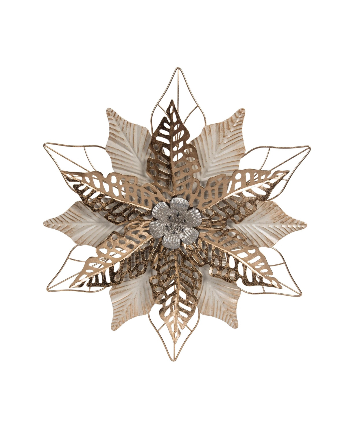 Click here for Gallerie Ii Christmas Poinsettia Wall Hanging Gold... prices