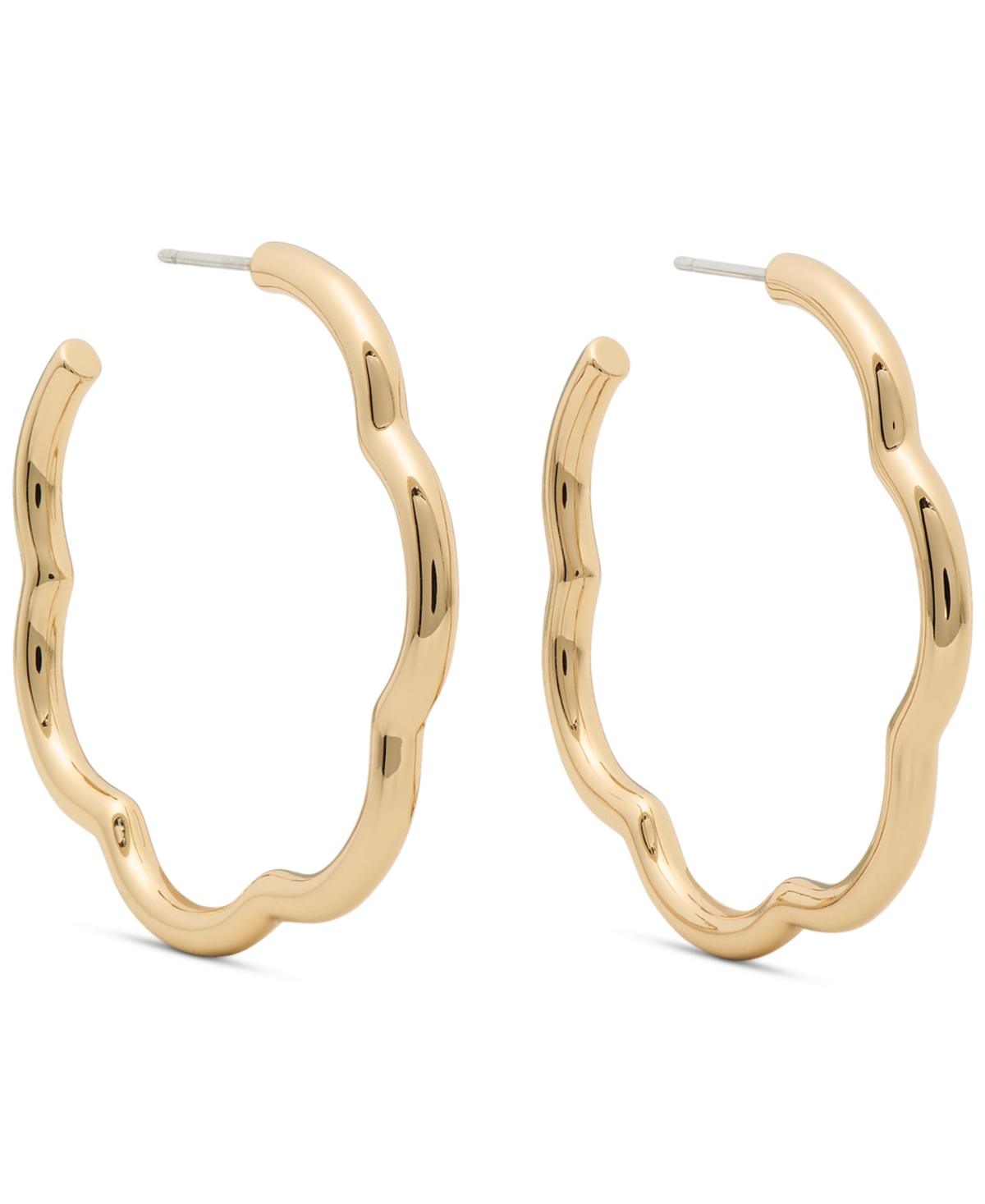 Click here for kate spade new york Gold-Tone Wave Hoop Earrings -... prices