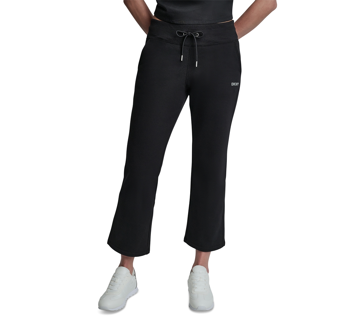 Click here for Dkny Sport Womens Metallic Bubble Mid-Rise Crop Fl... prices