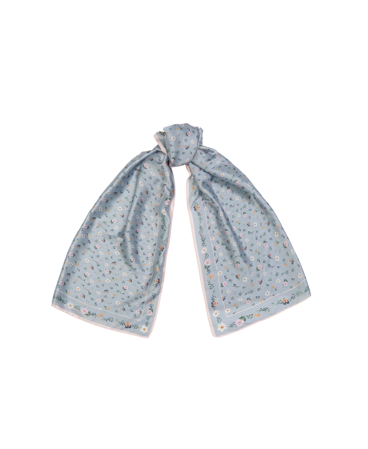 Click here for Fable England Womens Ditsy Sprigs Silky Scarf - Bl... prices