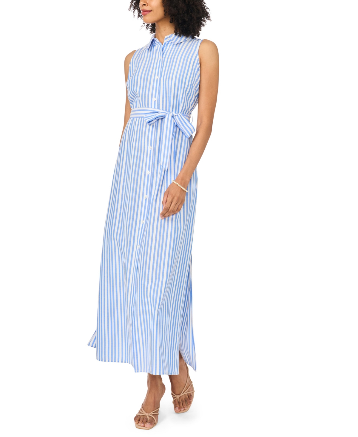 Click here for Vince Camuto Womens Sleeveless Button-Up Maxi Dres... prices